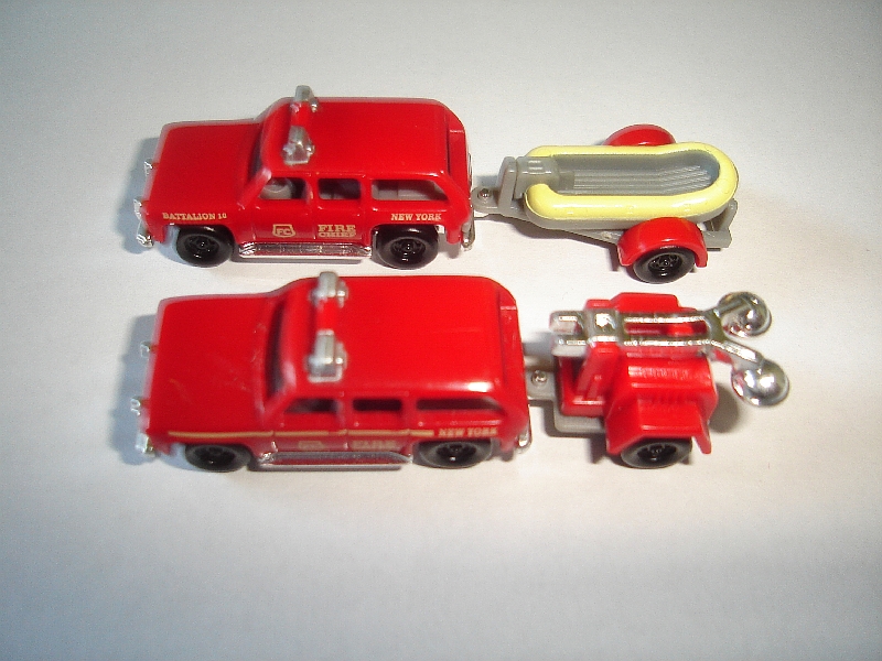 AMERICAN FIRE ENGINES RESCUE MODEL CARS SET 1:160 N KINDER SURPRISE ...